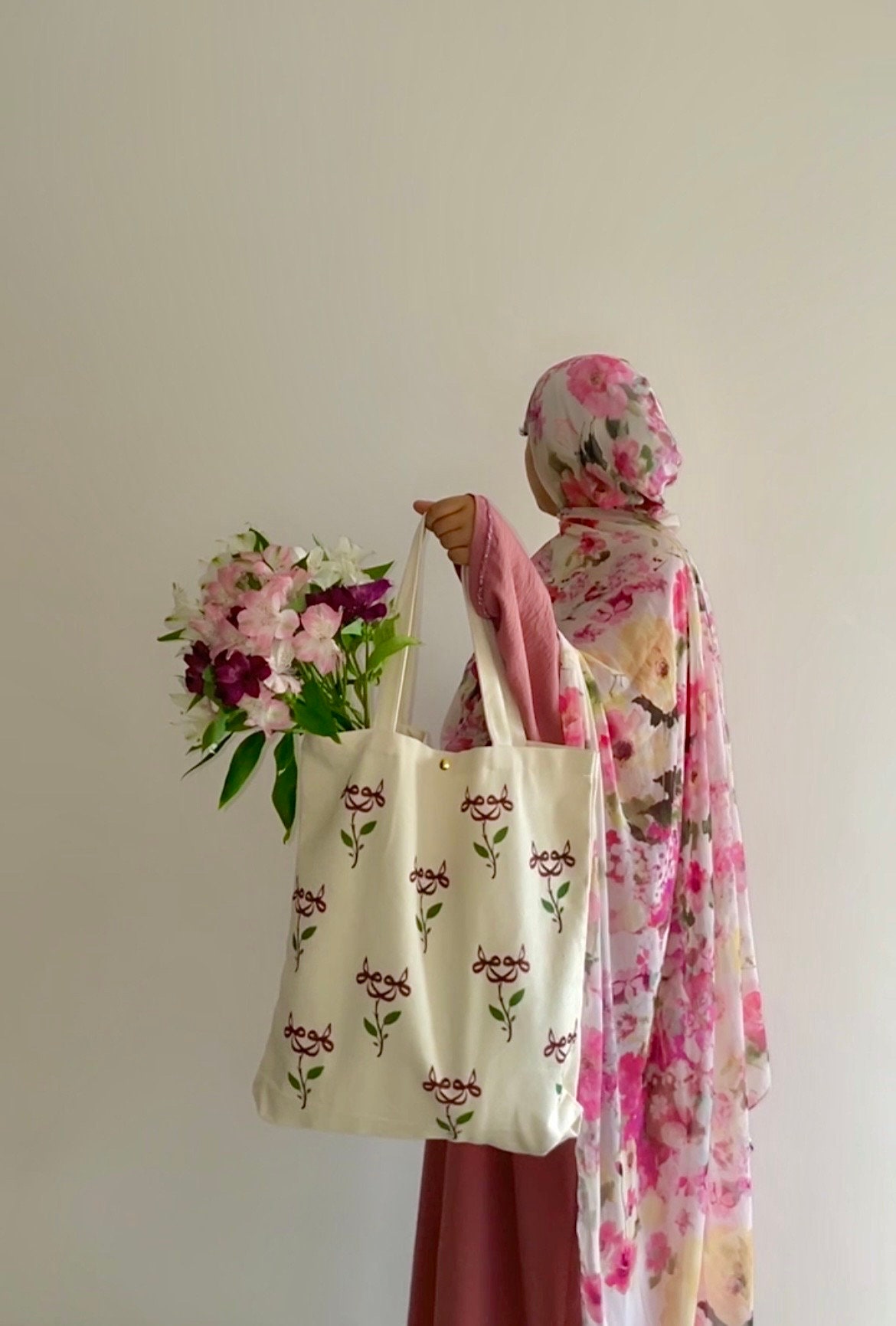 Hubaliman - Sufi Tote Bag With Hu Flower Design - Etsy
