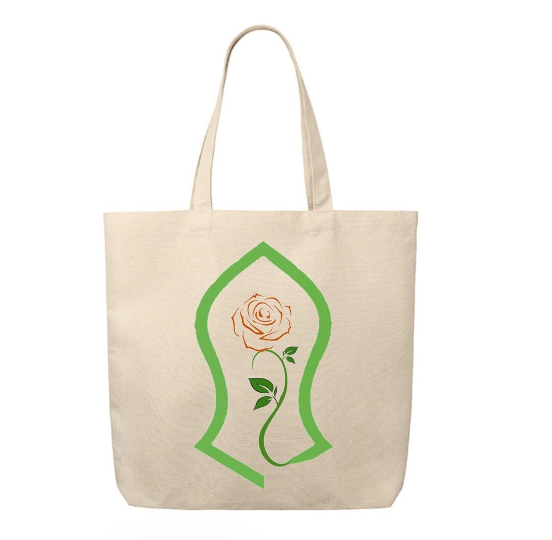 Nalayn With Flower Tote Bag | Prophetic Sandal | Sufi | Islamic Gift ...