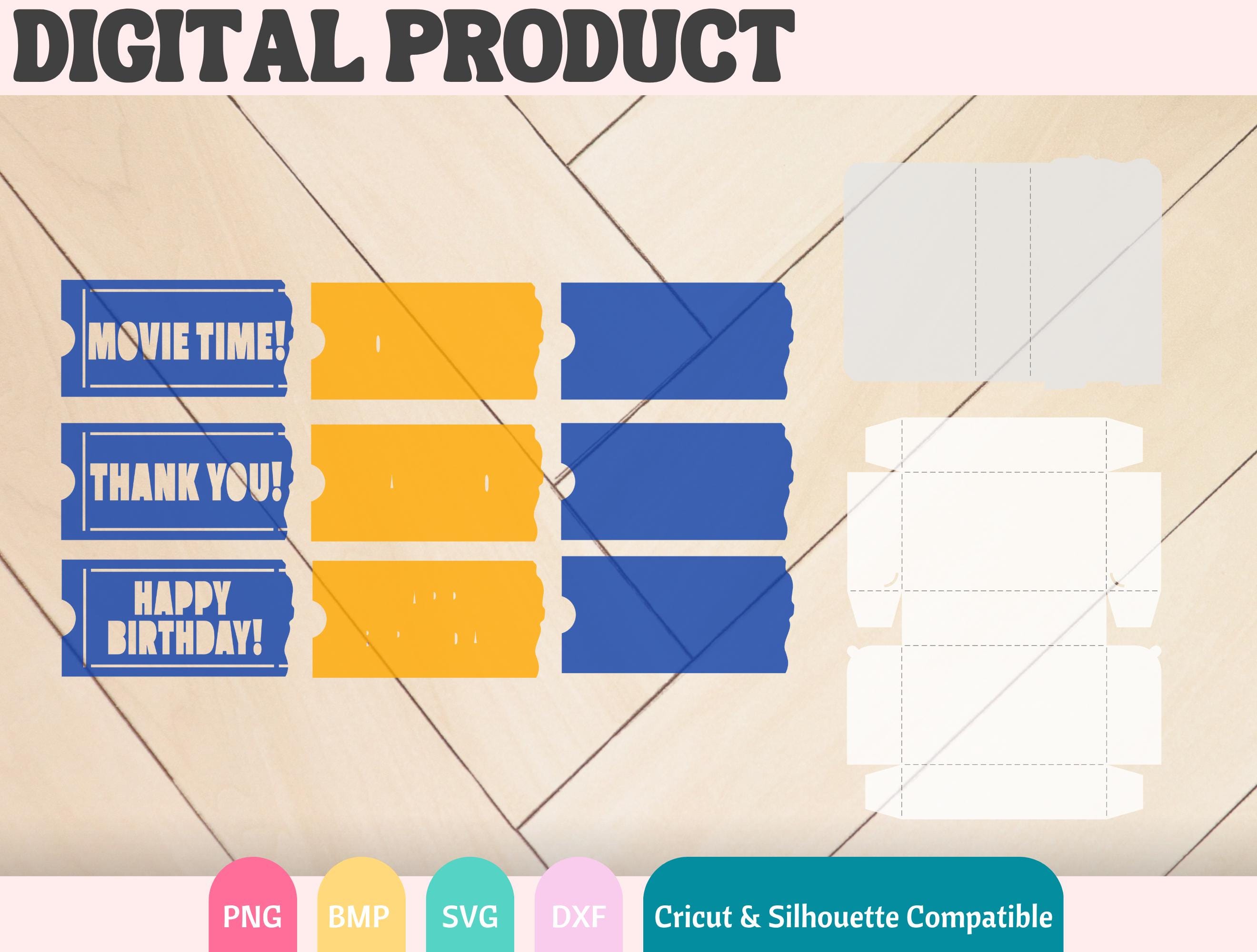 Blockbuster Movie Night Gift Box SVG: Cricut & Silhouette (PDF ...