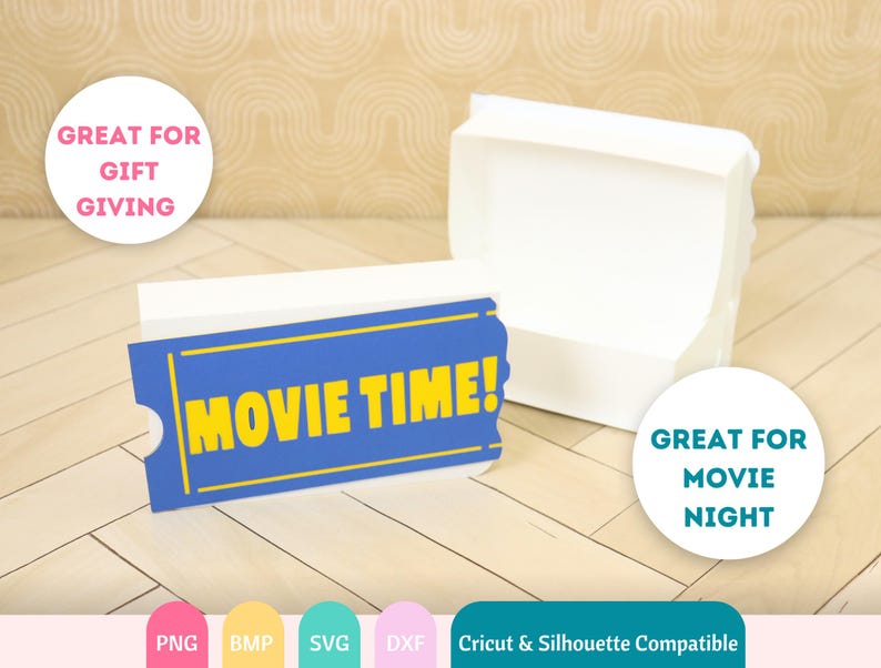 Blockbuster Movie Night Gift Box SVG: Cricut & Silhouette (PDF ...
