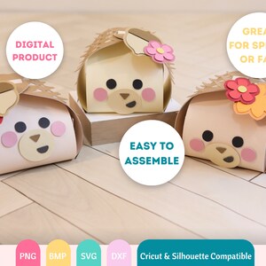 Hedgehog Gift Box SVG, Cricut Hedgehog SVG, Silhouette Cameo 3d Flies ...