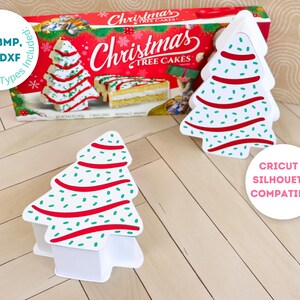 Christmas Tree Snack Cakes Gift Box SVG: 3D Paper Craft (digital ...