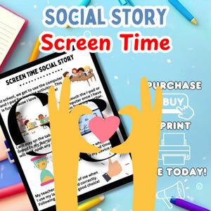 Limiting Screen Time Social Story: Printable Behavior Guide (PDF ...