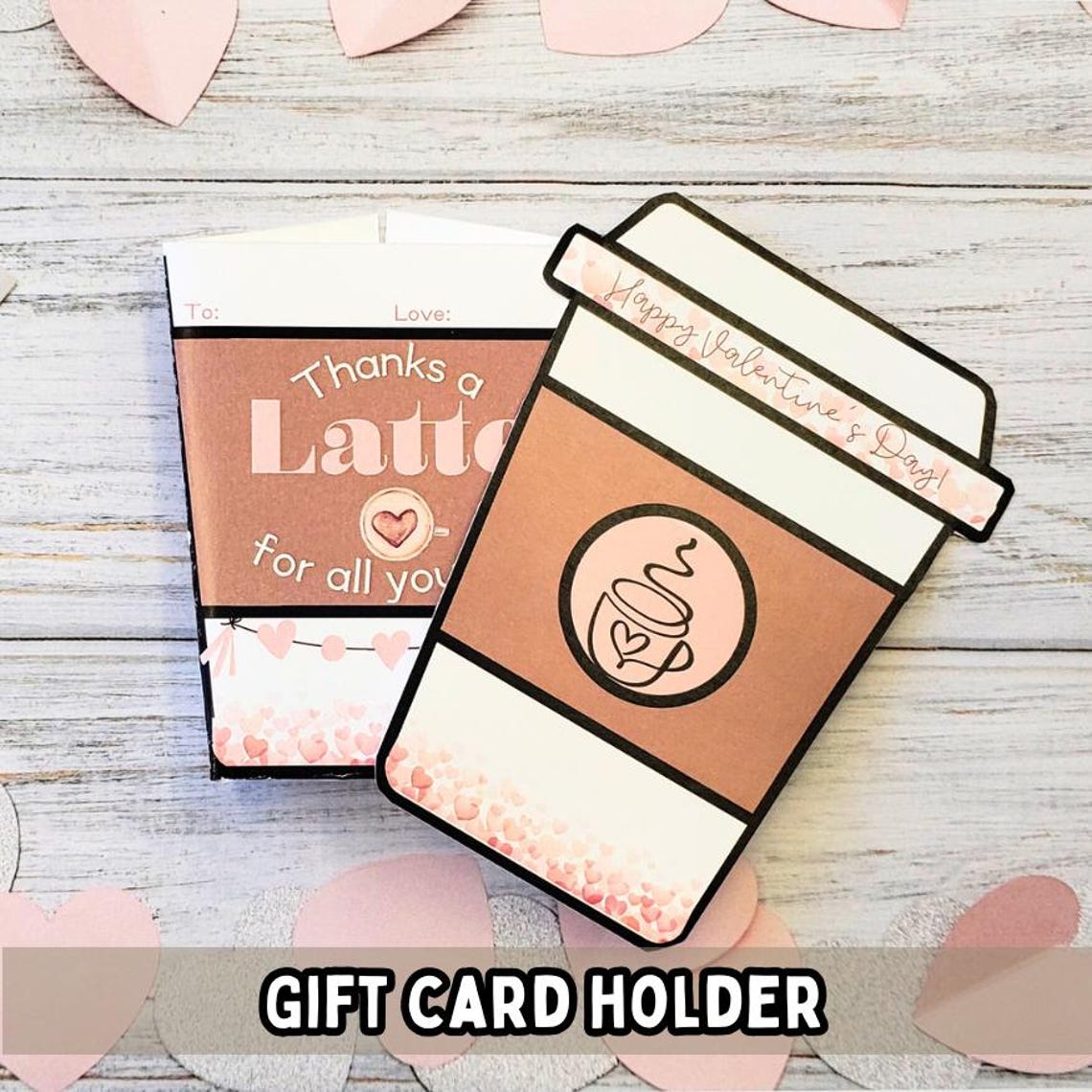 Coffee Themed Valentines Day Gift Card Holder, Teacher Valentine's Gift ...