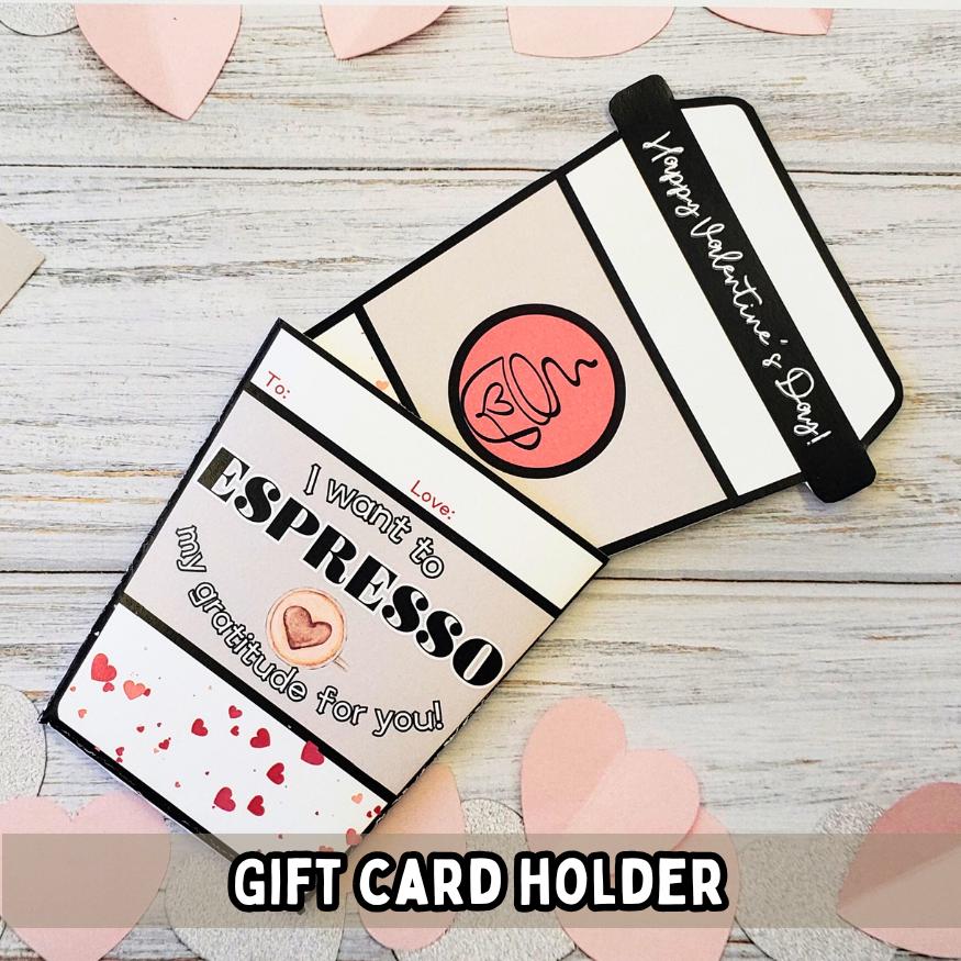 Coffee Themed Valentines Day Gift Card Holder, Teacher Valentine's Gift ...