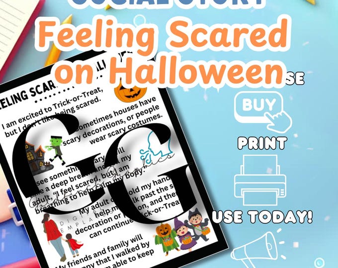 Halloween Social Story PDF, Autism Calm Corner Tool, Toddler Emotions ...