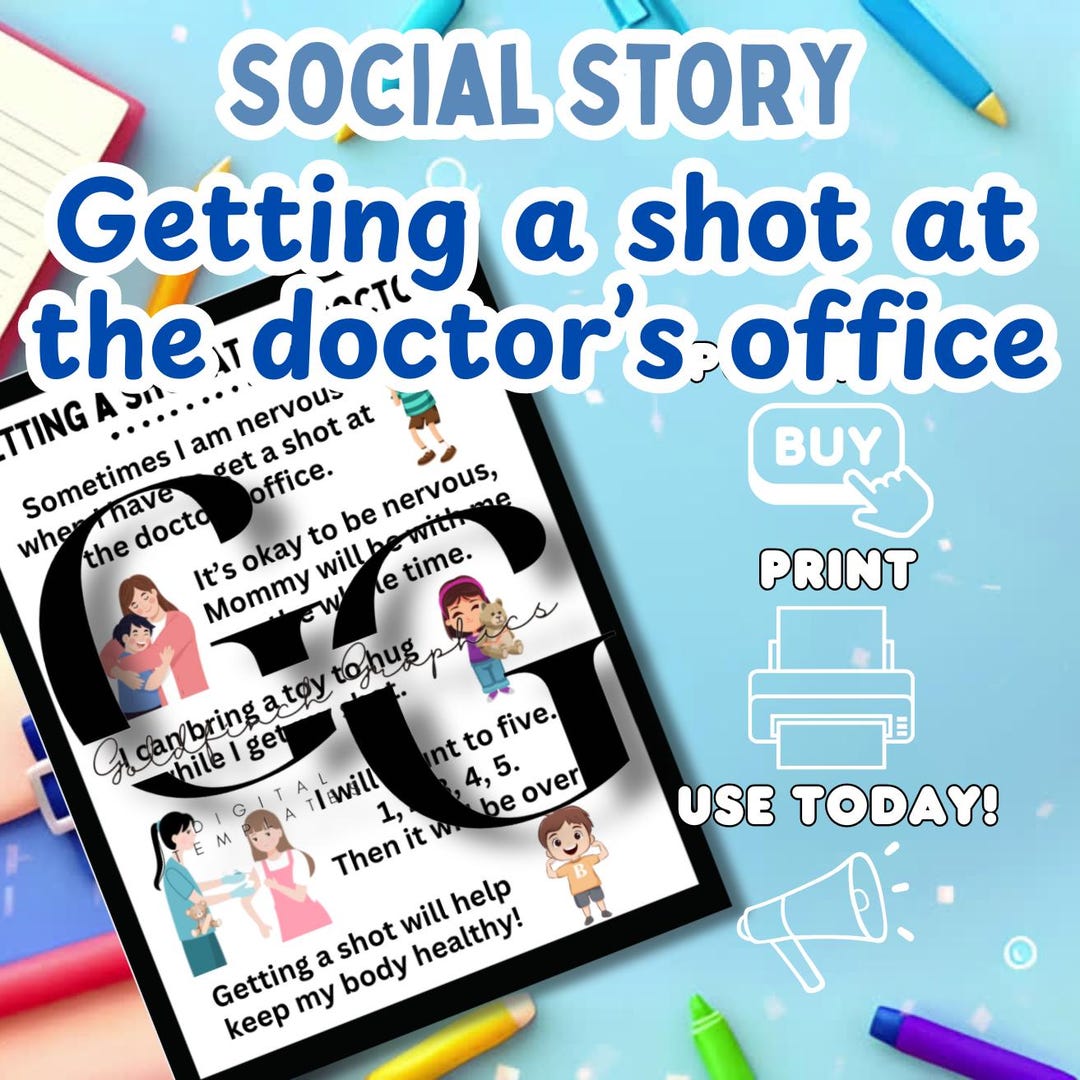 Social Story - Getting a Shot at the Doctors, Printable, Social Story ...