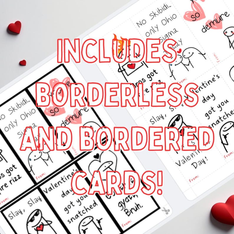 Slang Kids Valentine's Day Printable Cards PDF, Funny Printable ...