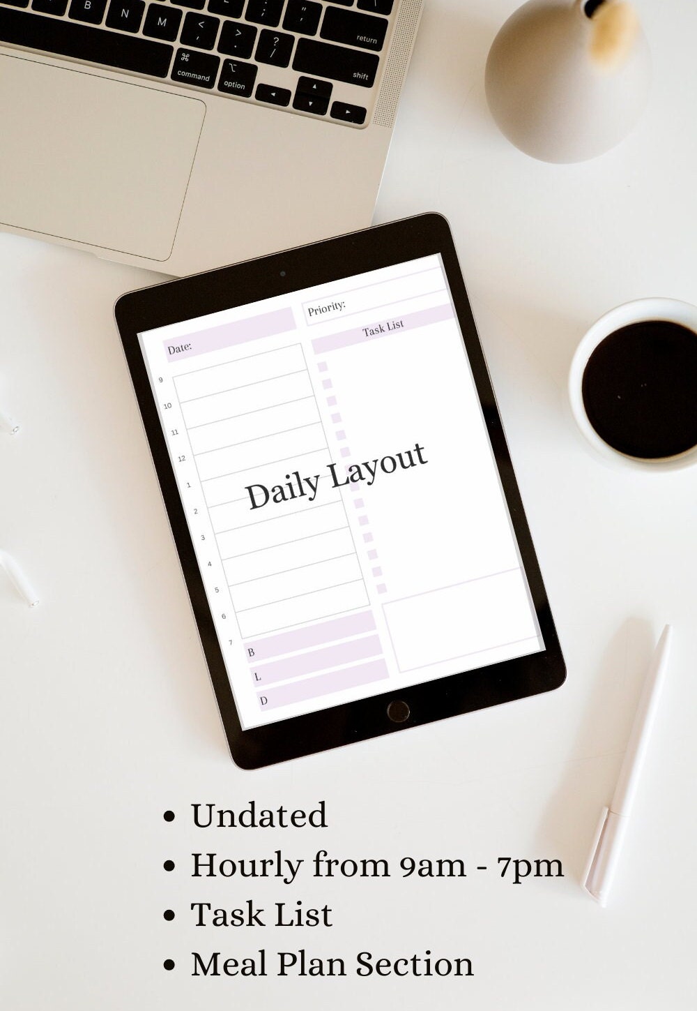 Daily Dashboard - Printable Planner - Productivity Planner - Non-dated ...