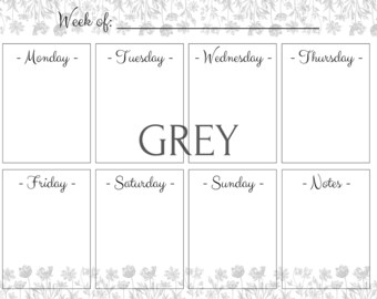 EDITABLE Weekly Planner, Printable Excel Weekly Planner Template ...