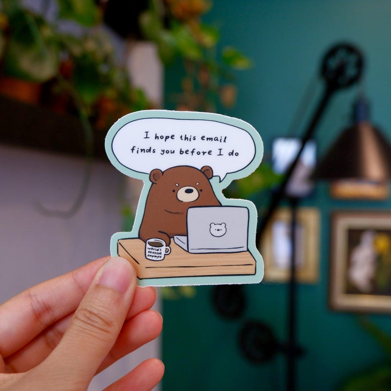 Funny Laptop Sticker Work - Etsy