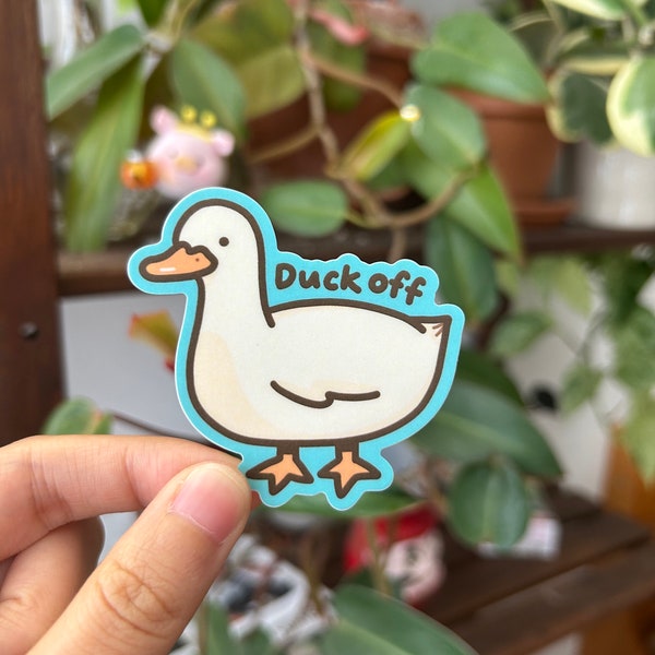 Duck off Sticker - Etsy