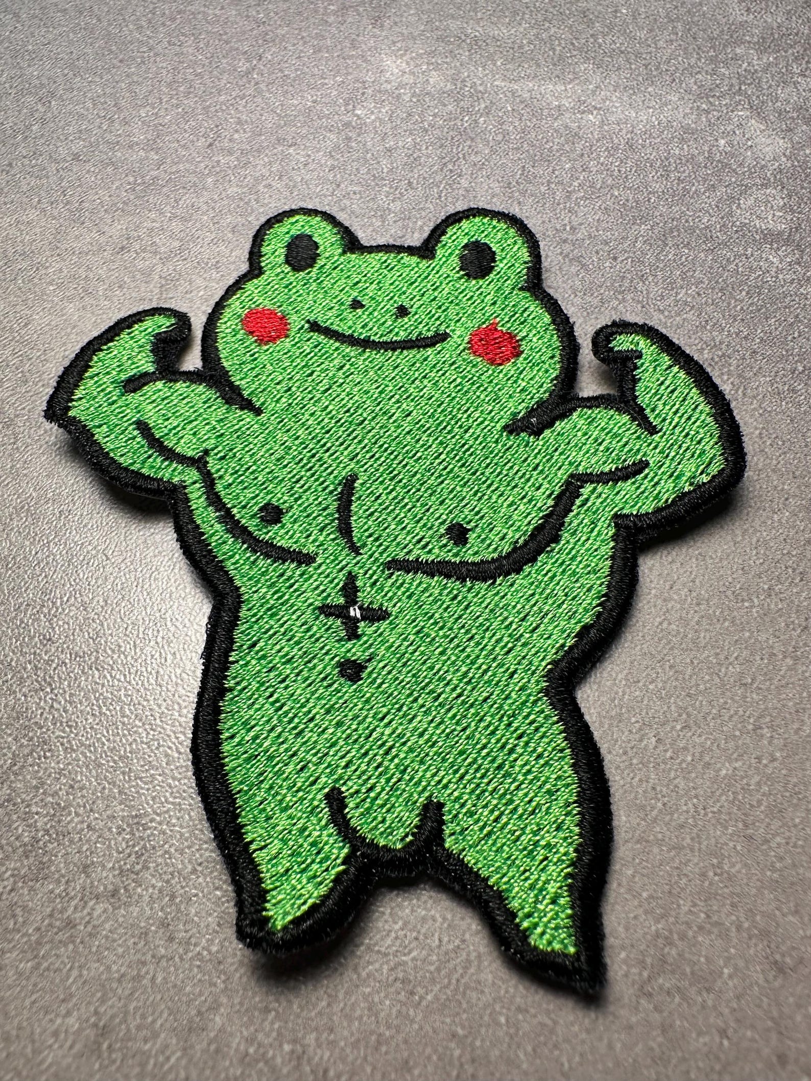 Muscle Frog Patch – Funny Flexing Frog Iron-on/sew-on - Etsy
