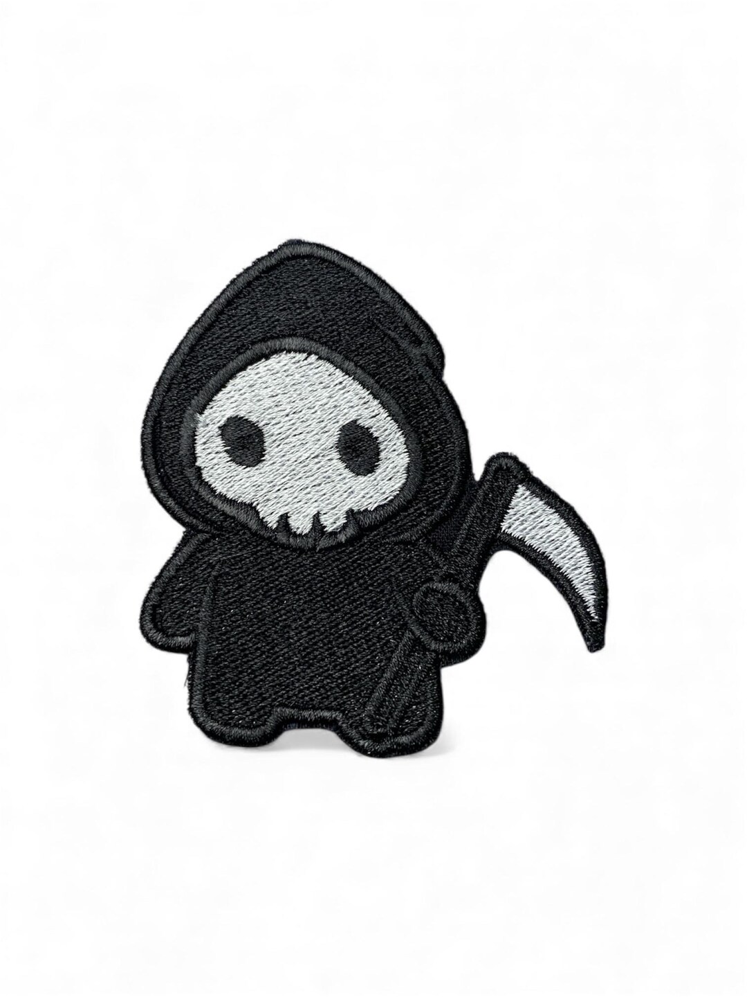 Reaper Embroidered Patch: Chibi Grim Reaper Iron-on/hook and Loop Gift ...