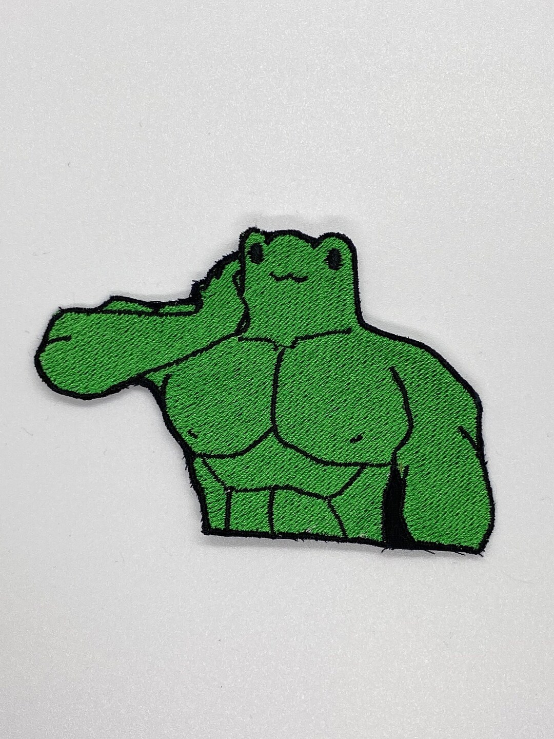 Muscle Frog Inspired Iron on Patch, Gym Patches Iron on ,embroidered ...