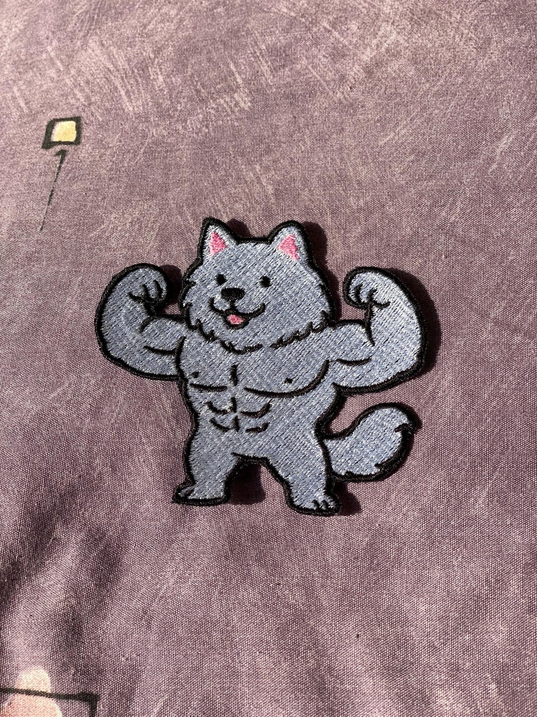 Unreasonably Buff Samoyed Iron-on Patch – Funny Muscle Embroidery for ...