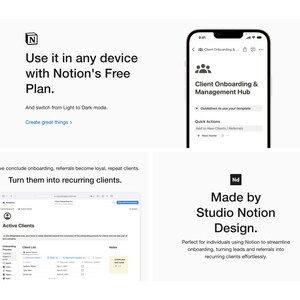 Notion Template Client Onboarding Pro, Management & Client Hub, Notion Referral Manager, Digital ...