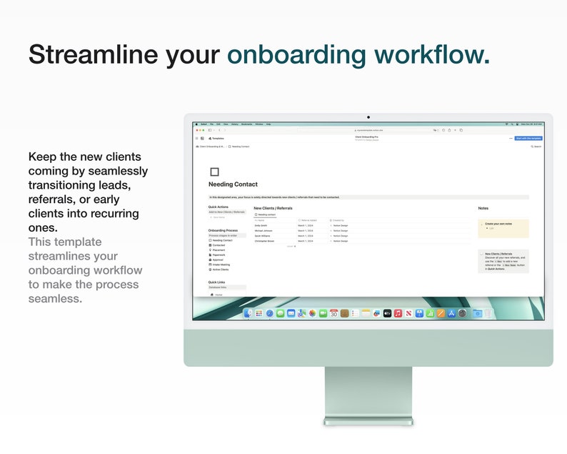 Notion Template Client Onboarding Pro, Management & Client Hub, Notion Referral Manager, Digital ...
