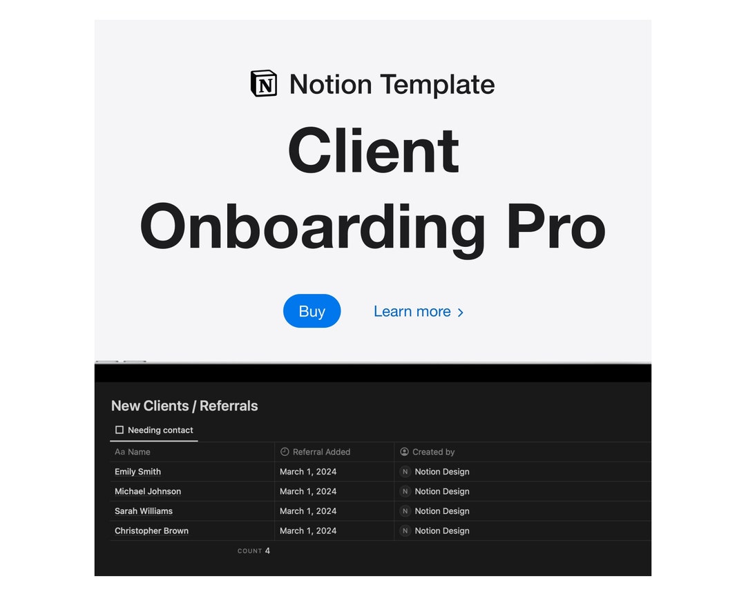 Notion Template Client Onboarding Pro, Management & Client Hub, Notion ...