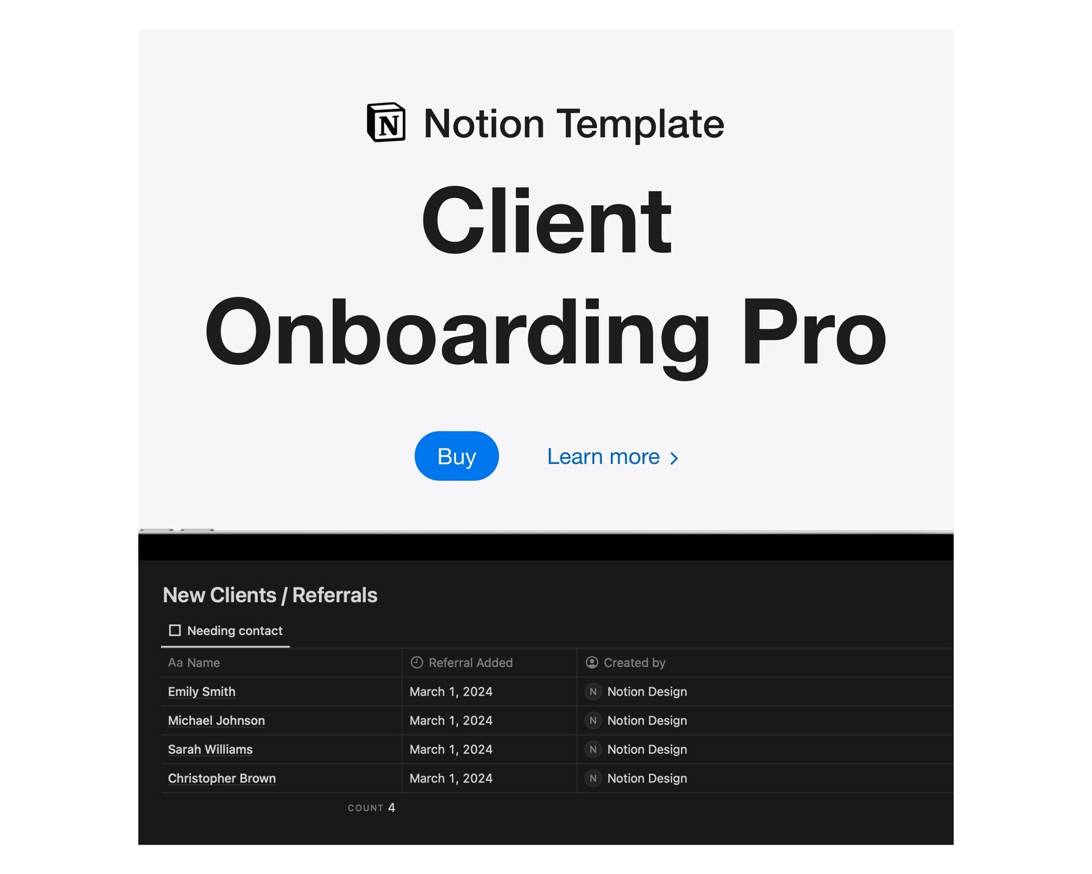 Notion Template Client Onboarding Pro, Management & Client Hub, Notion Referral Manager, Digital ...