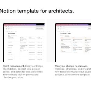 Notion Template Architect Studio Organizer, Ultimate Studio Manager ...
