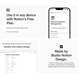 Notion Template Sales and Customer Management, Ultimate Order Tracker ...