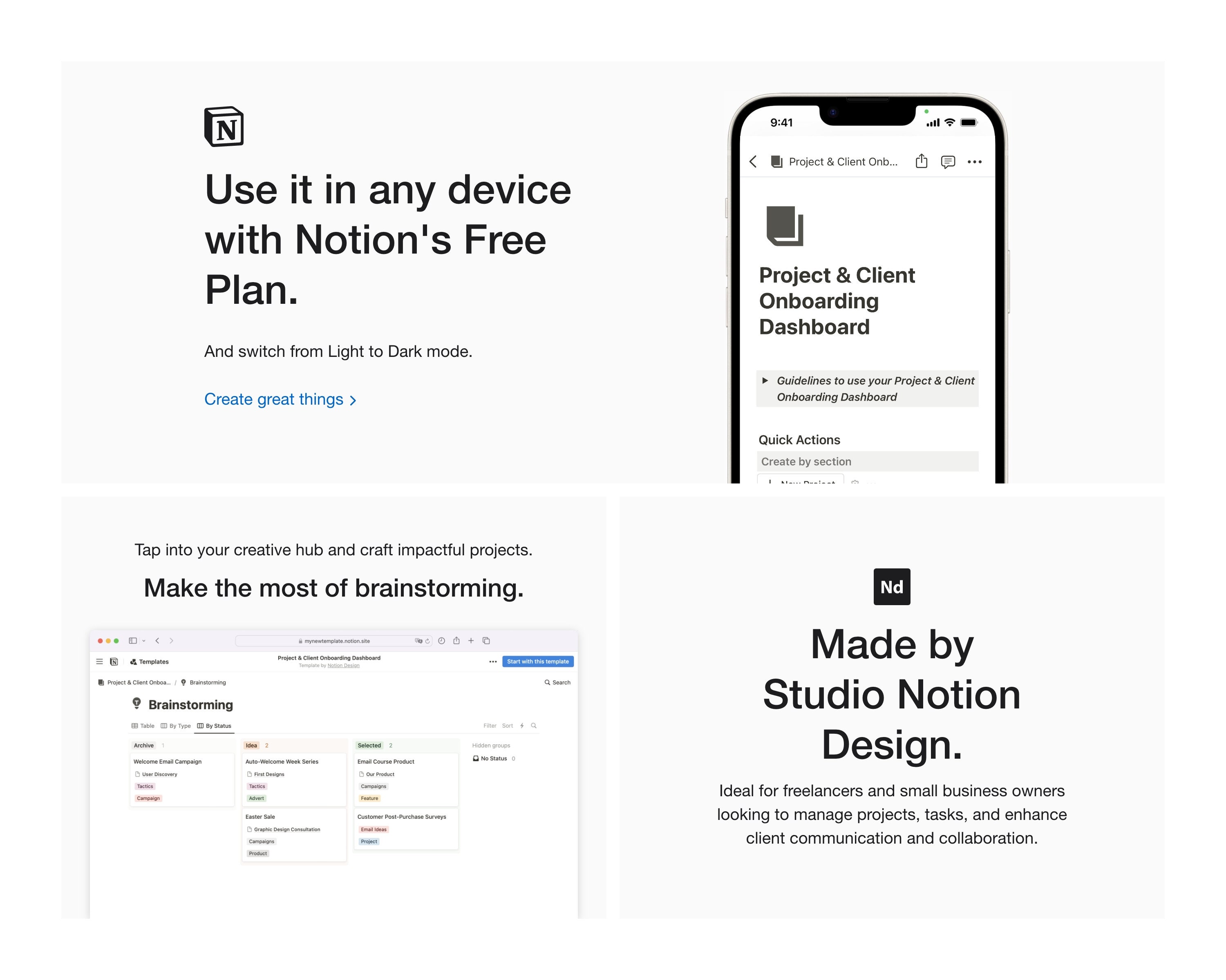 Notion Template Project & Client Onboarding, Project Orientation ...