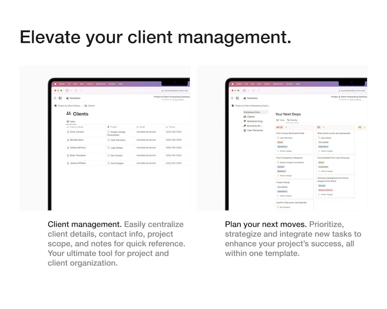 Notion Template Project & Client Onboarding, Project Orientation ...