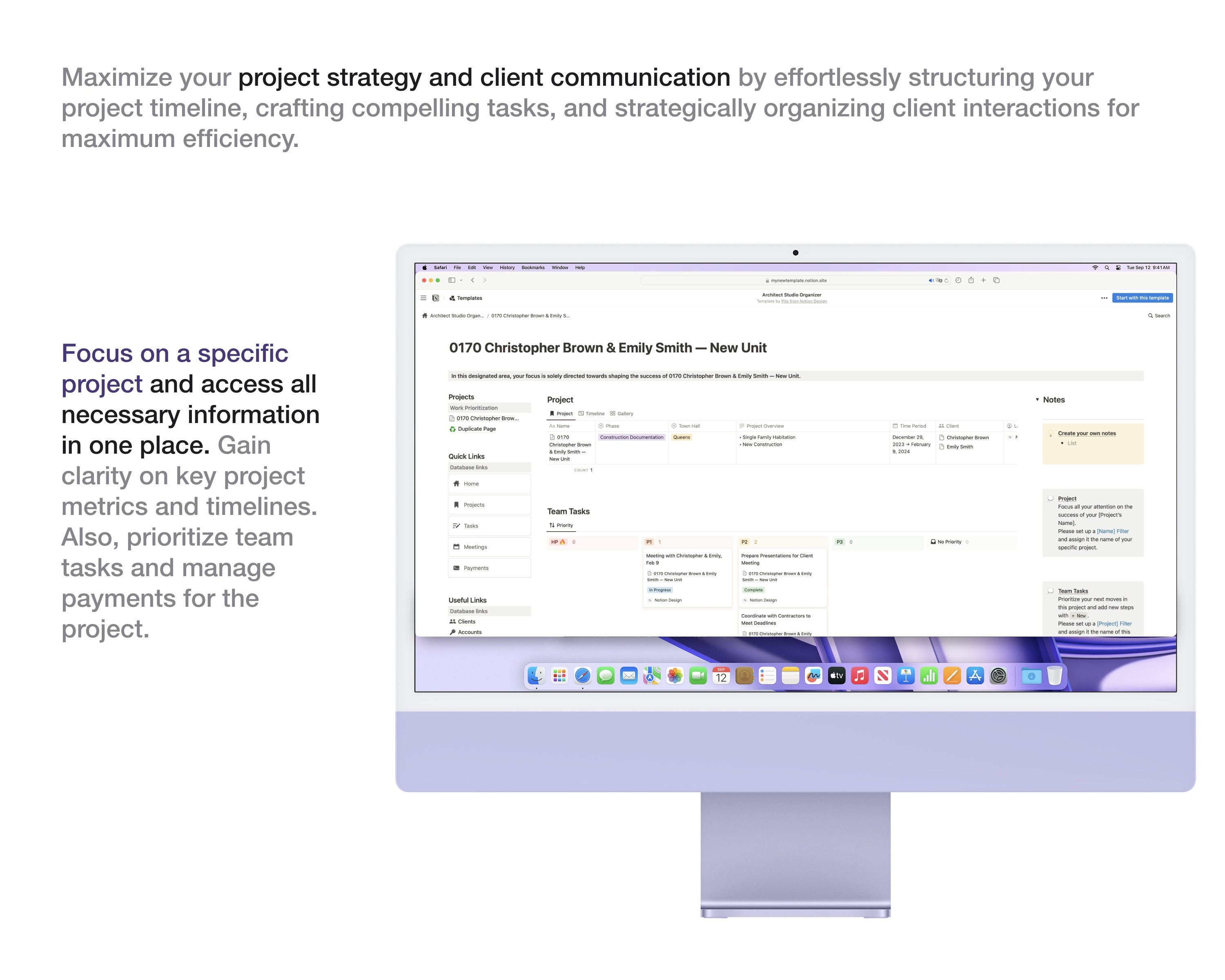 Notion Template Architect Studio Organizer, Ultimate Studio Manager ...