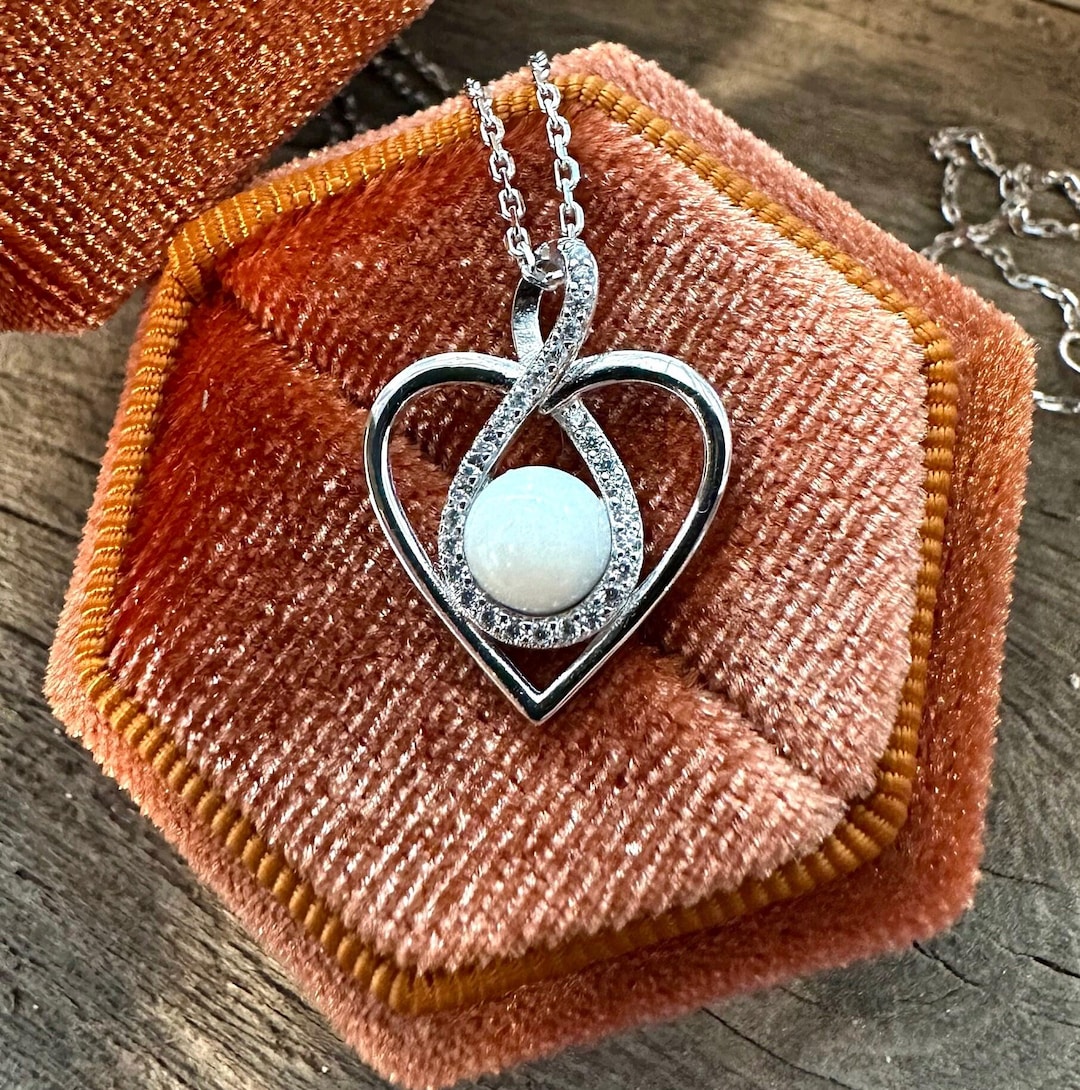 Heart Breast Milk Necklace Sterling Silver PLEASE READ DESCRIPTION ...