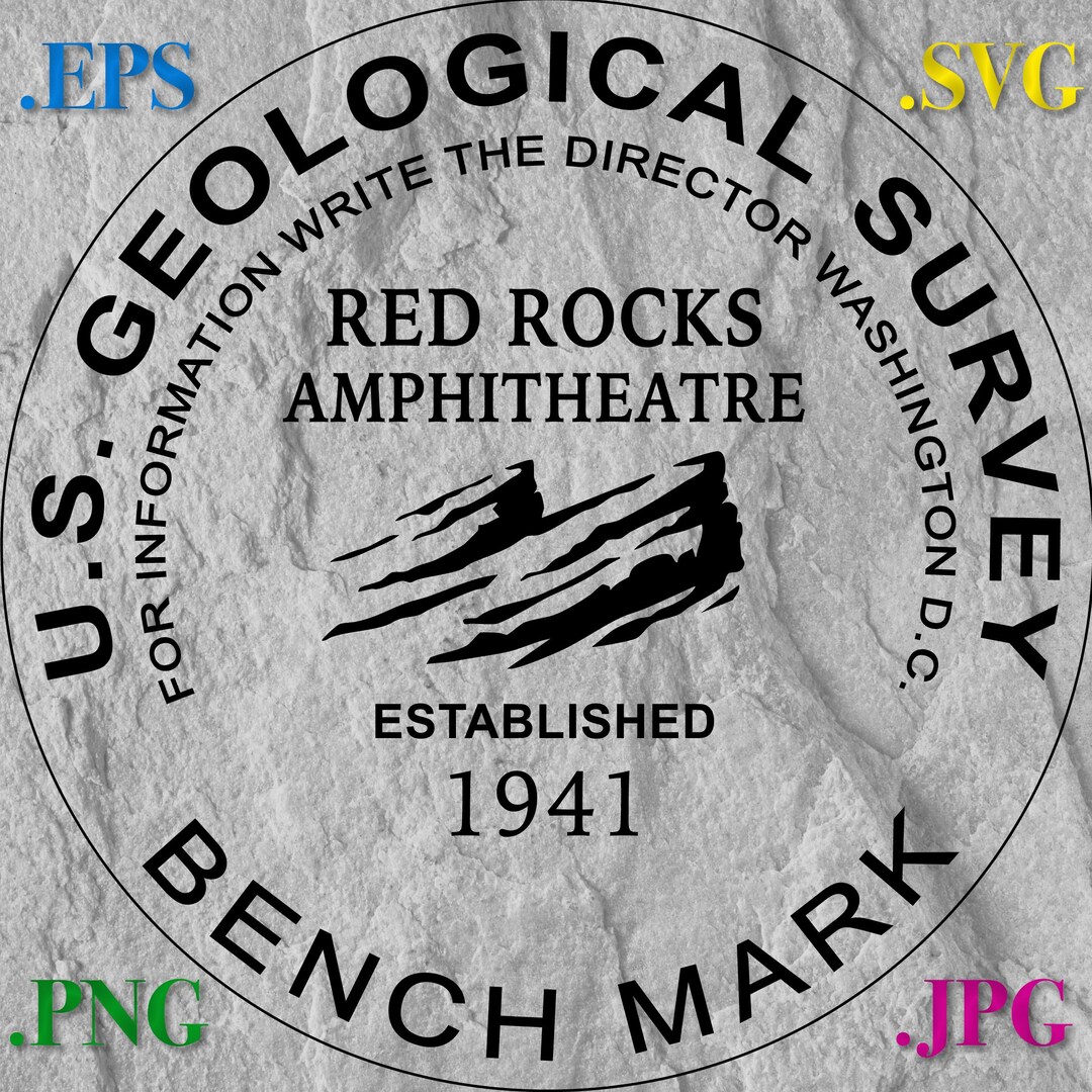 Red Rocks Establish Date US Geological Survey Benchmark Image. .svg ...