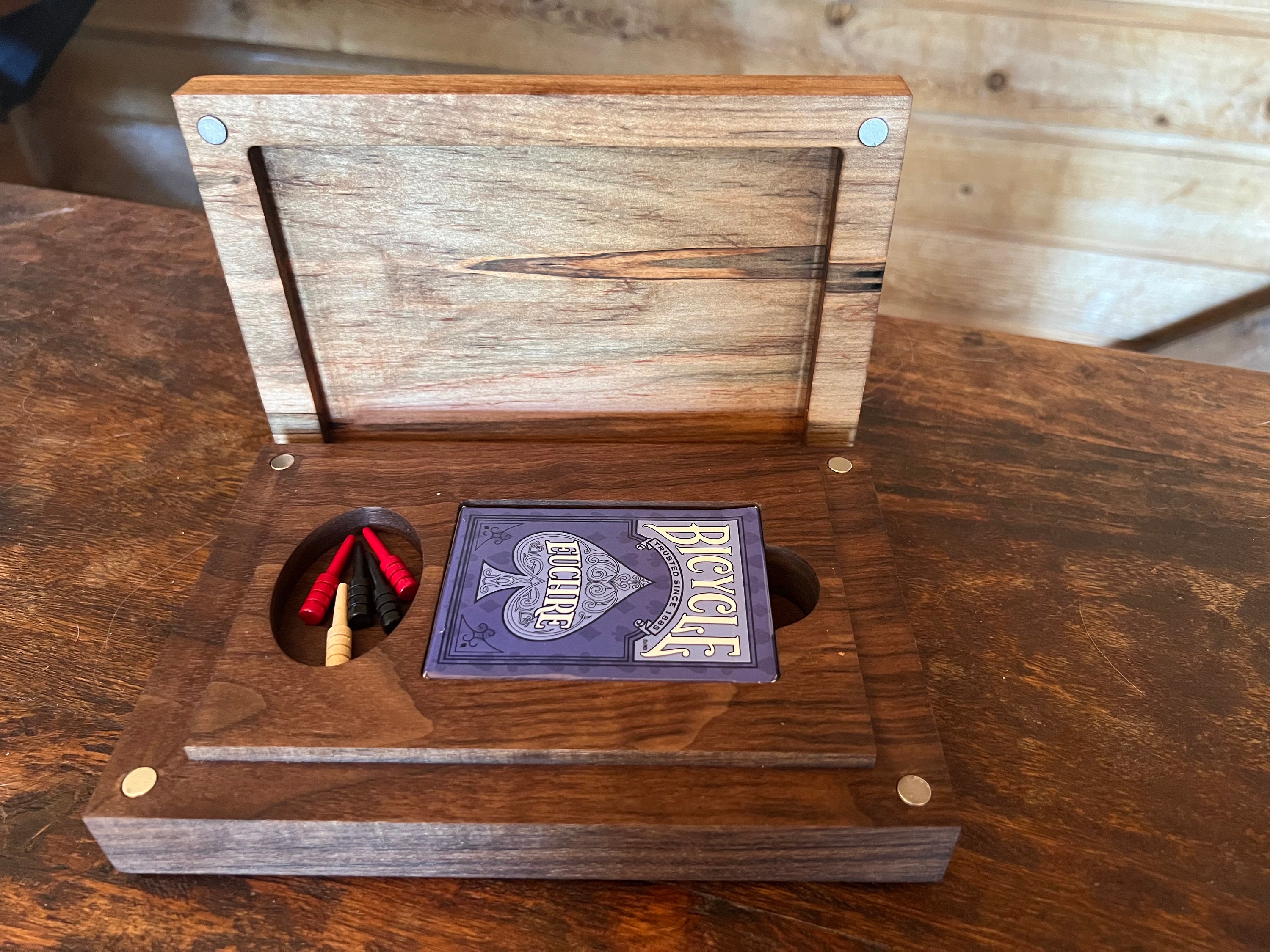Euchre Counter and Card Box, CNC, Lightburn and SVG Files. Create an Elegant Box to Hold Cards ...