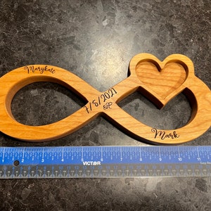 Beautiful Wooden Infinity Heart Sign or Ring Holder, Easel CNC File and ...
