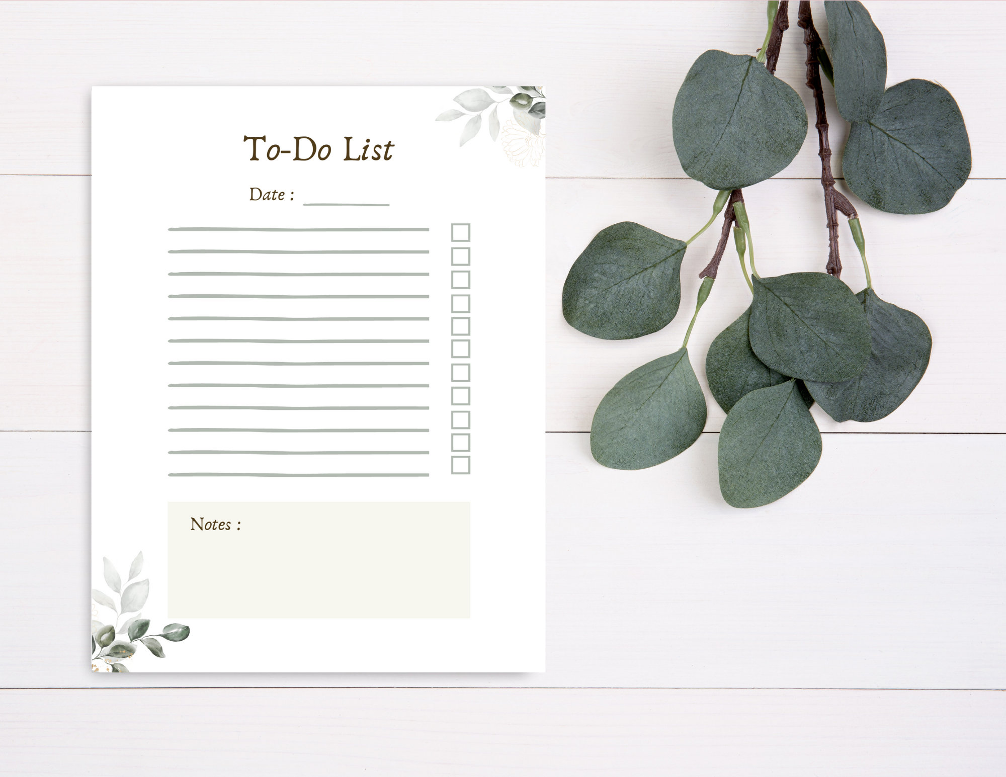Printable to Do List | Daily to Do List | Minimalist | Floral to Do ...