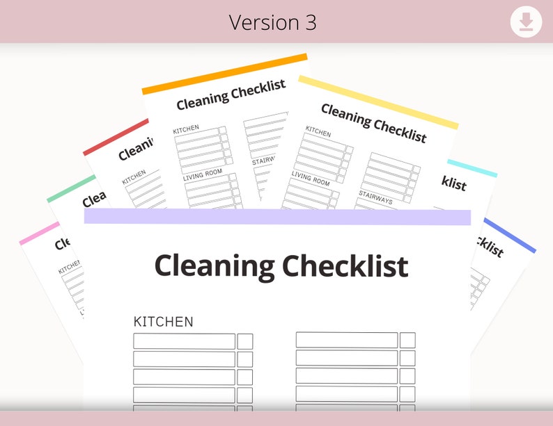 Printable Cleaning Check List | Cleaning to Do List | Minimalist ...