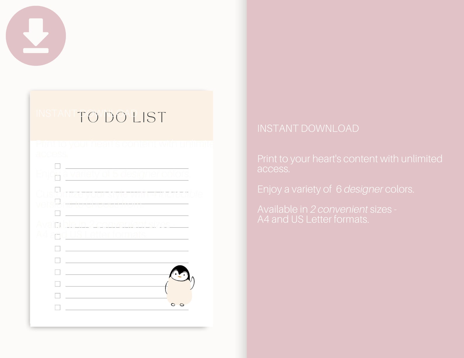 Printable to Do List | Daily to Do List | Cute Animals to Do List ...