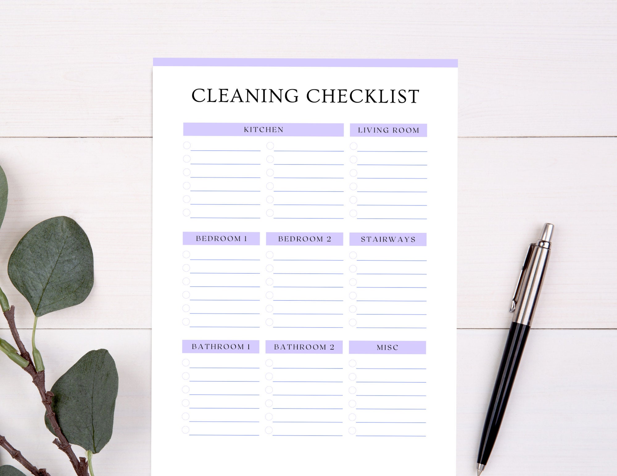 Printable Cleaning Check List | Cleaning to Do List | Minimalist ...
