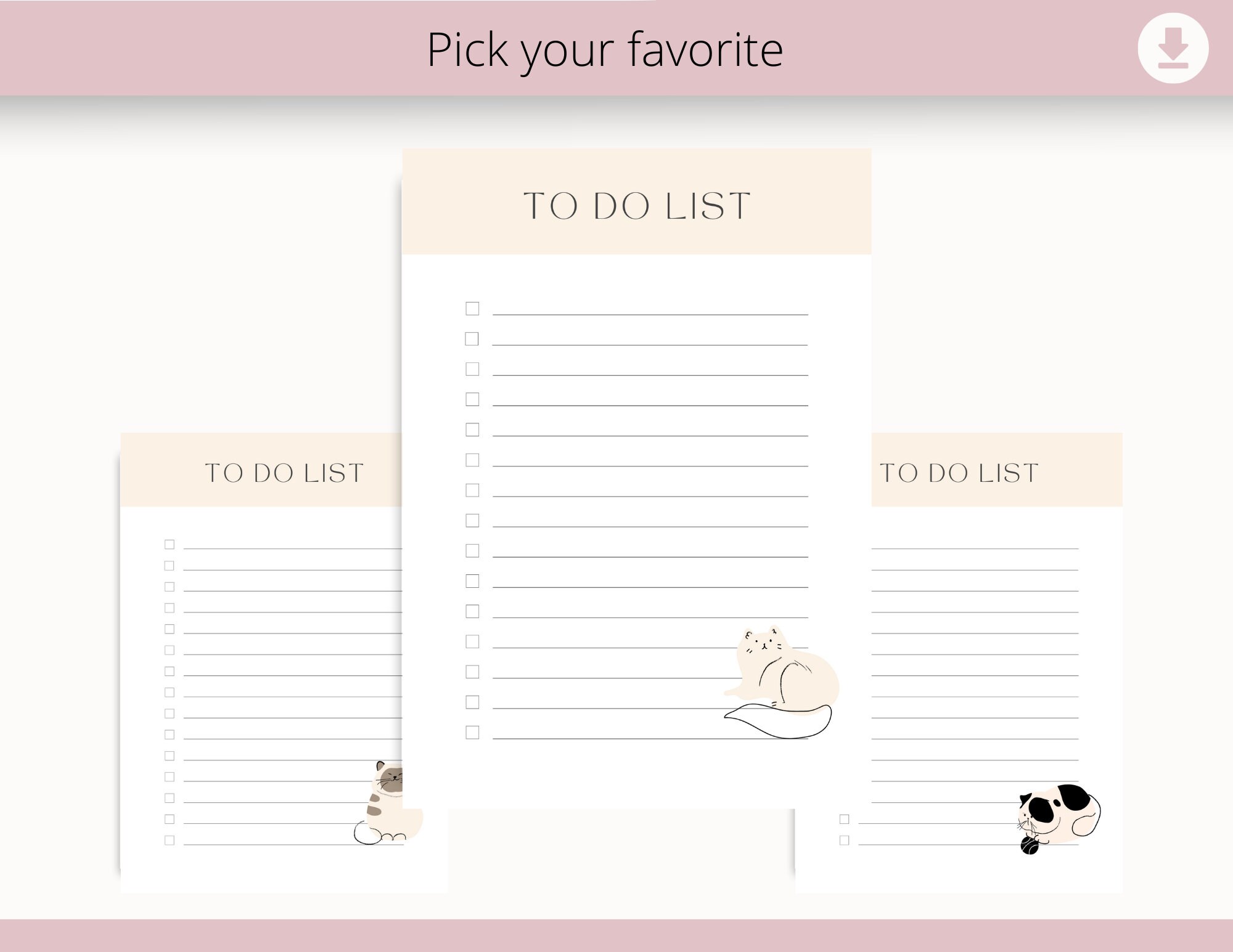 Printable to Do List | Daily to Do List | Cute Animals to Do List ...