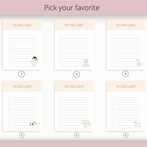 Printable to Do List | Daily to Do List | Cute Animals to Do List ...