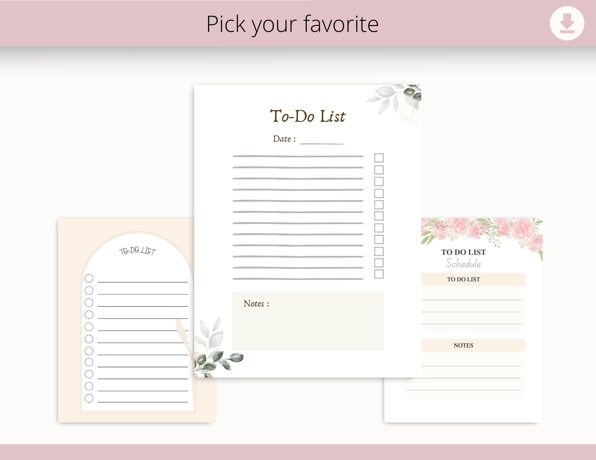 Printable to Do List | Daily to Do List | Minimalist | Floral to Do ...