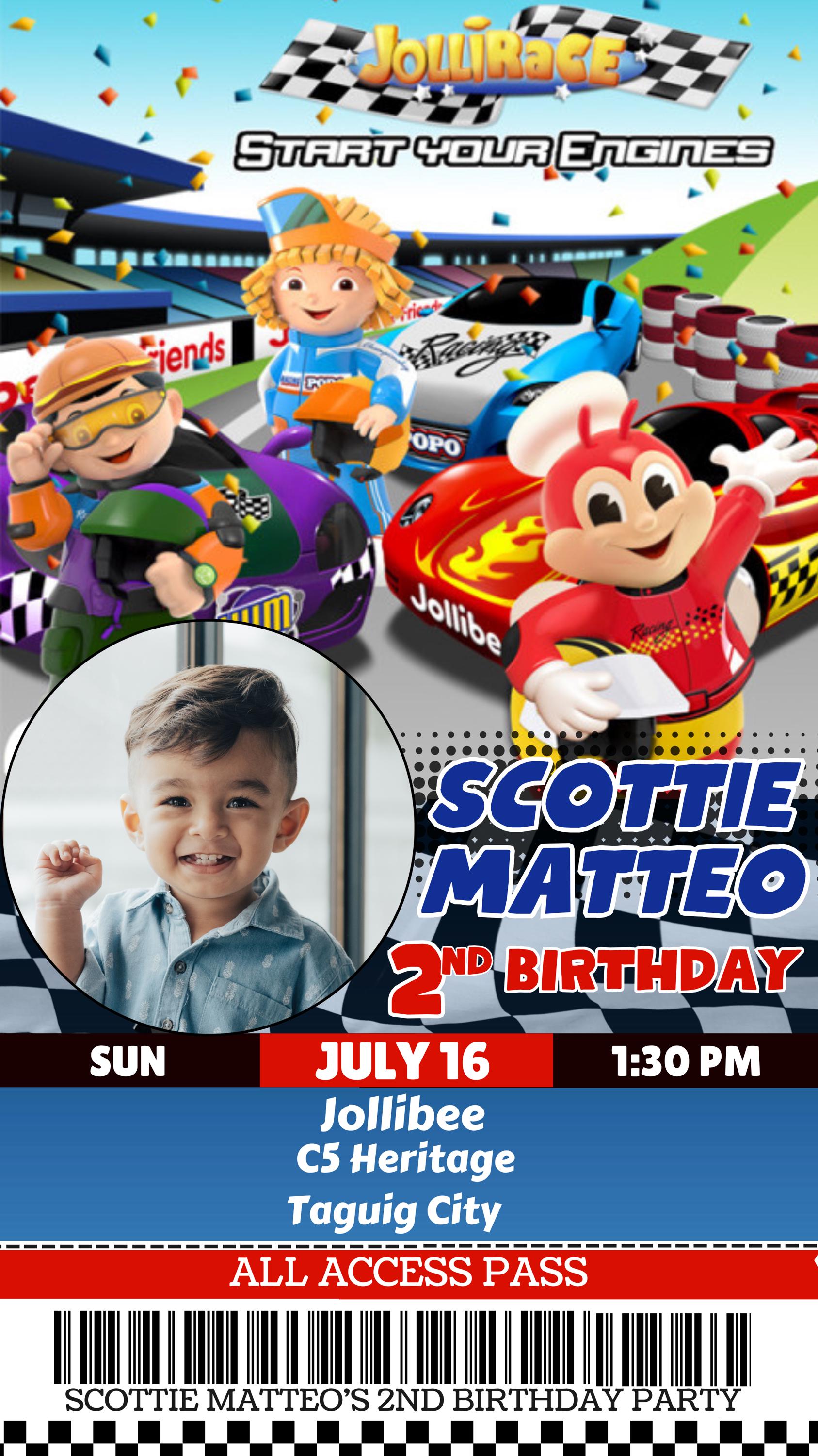 Jollibee Digital Invitation Party Invitation | Canva Self Edit Video ...