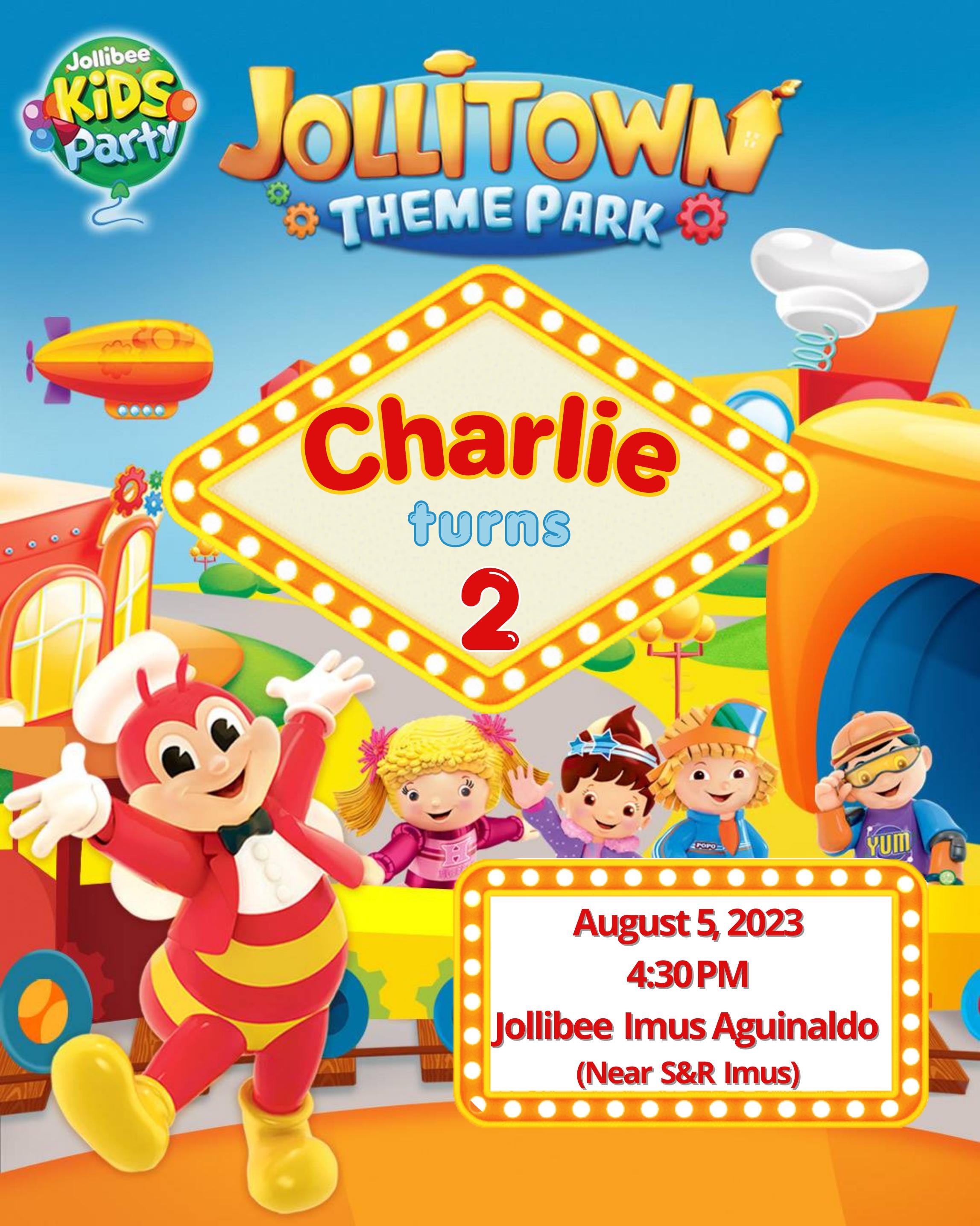 Jollibee Digital Invitation Party Invitation | Canva Self Edit Video ...