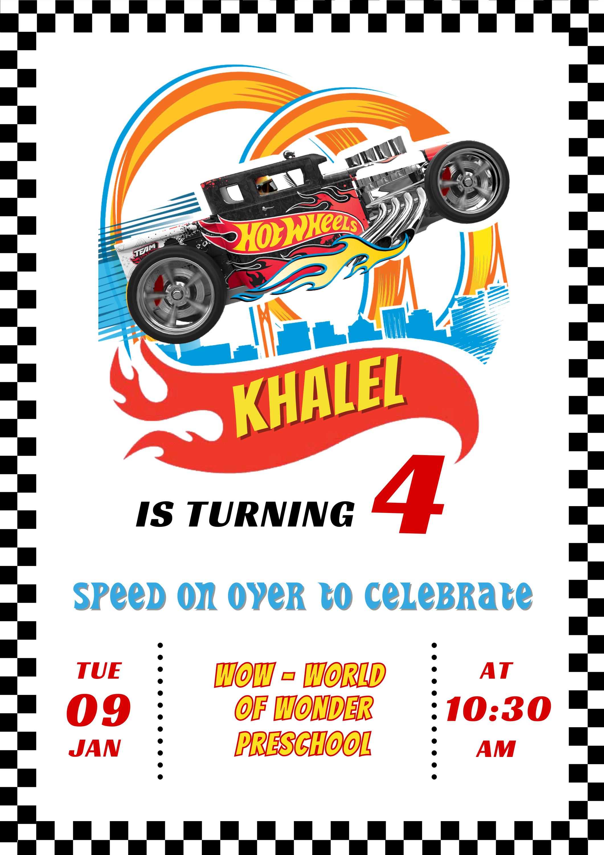 Vintage Blue Race Car Digital Invitation Birthday Party Invitation ...