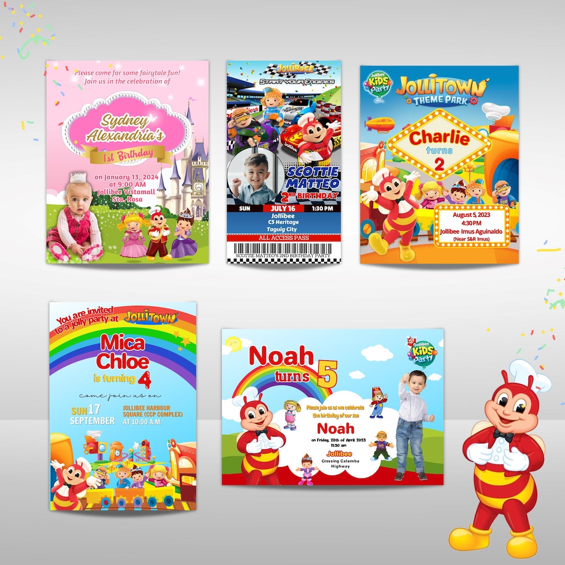 Jollibee Digital Invitation Party Invitation | Canva Self Edit Video ...