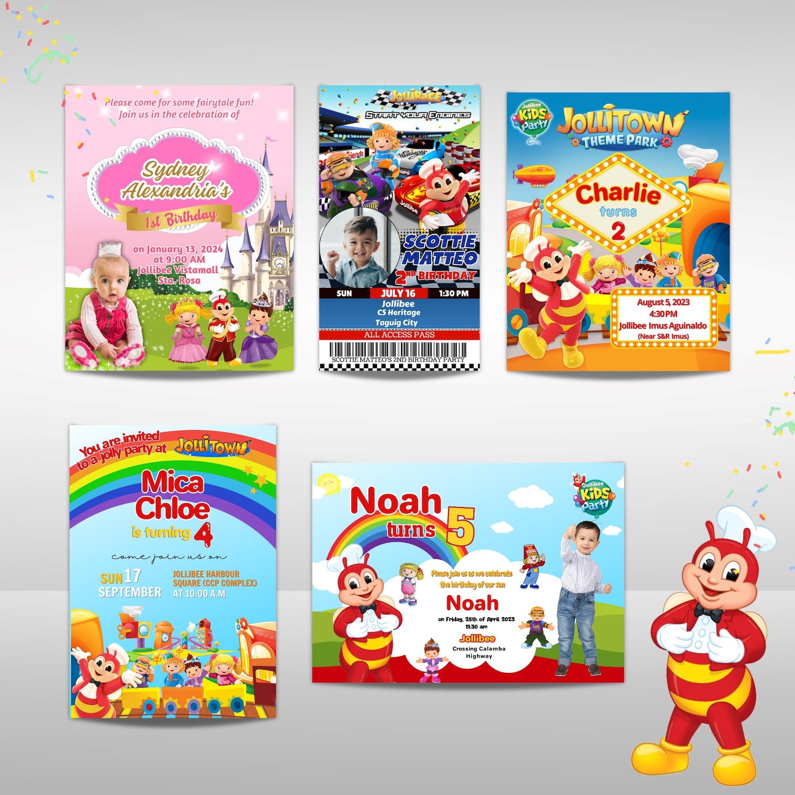 Jollibee Digital Invitation Party Invitation | Canva Self Edit Video ...