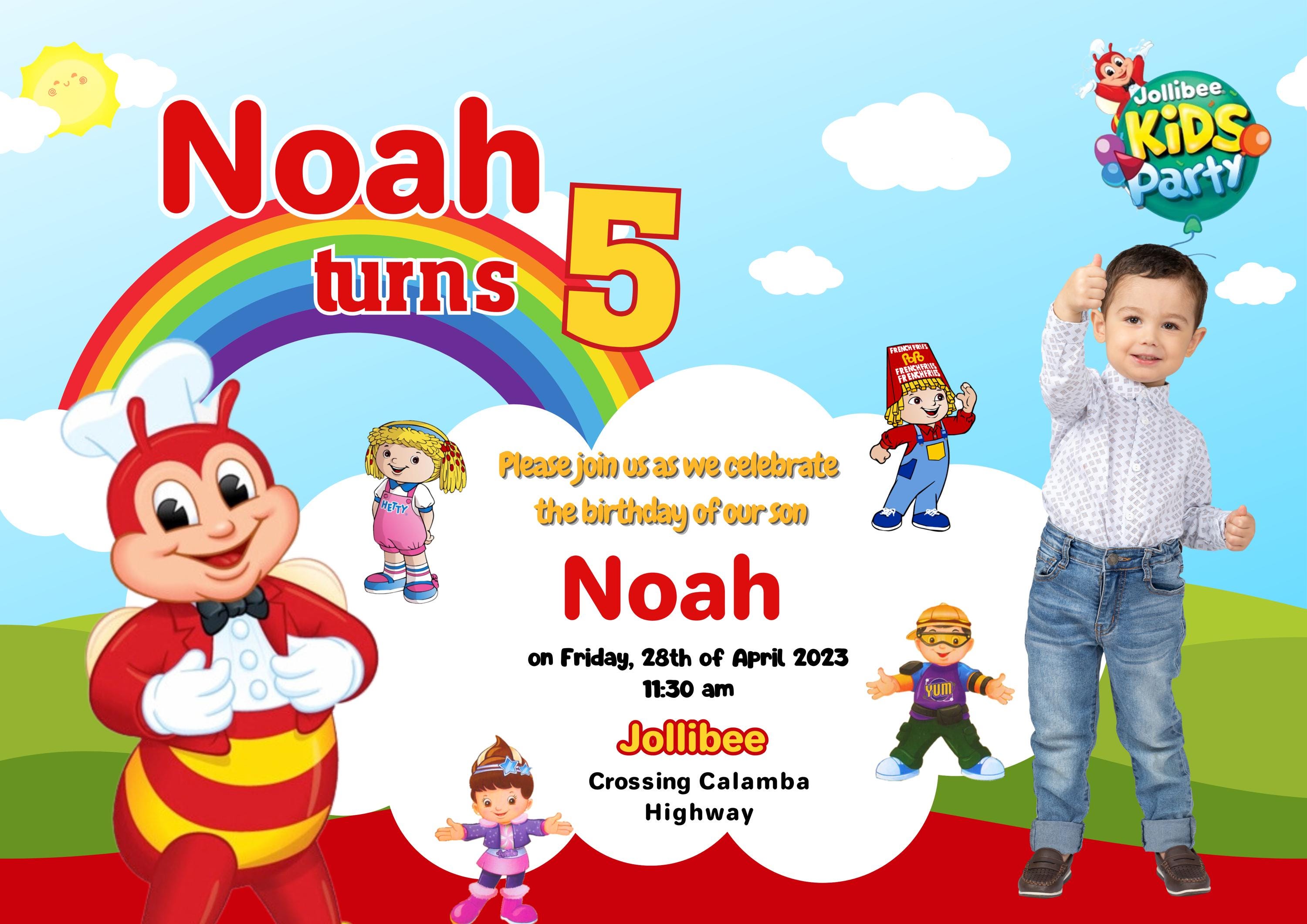 Jollibee Digital Invitation Party Invitation | Canva Self Edit Video ...