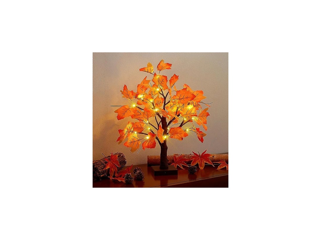 Led Fall Tree Lighted Maple Tree Thanksgiving Decoration Etsy