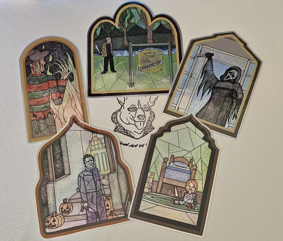 Iconic Slasher Character Stickers - Etsy
