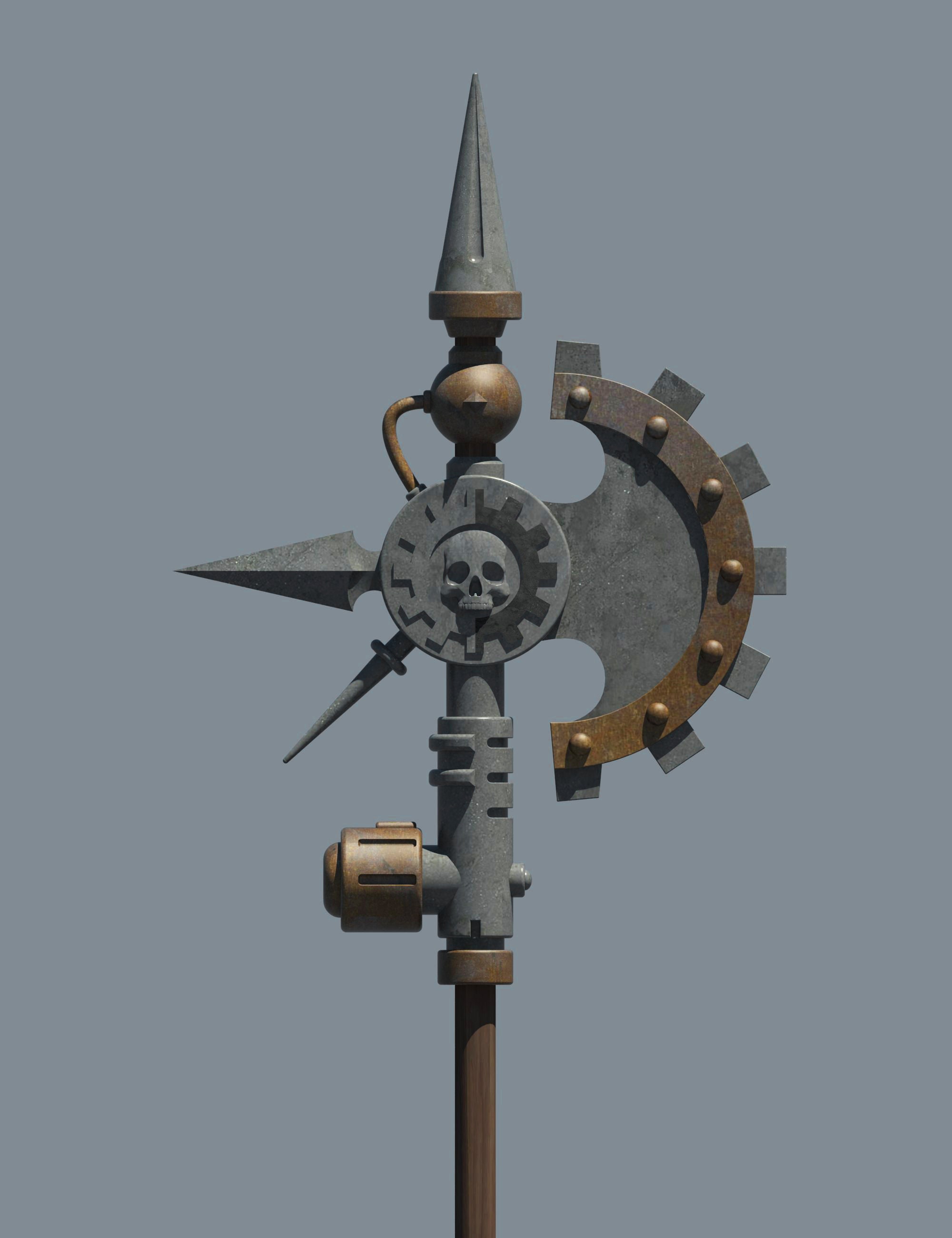 Omnissian Axe Adeptus Mechanicus Cosplay Warhammer 40K Rogue Trader 3D ...