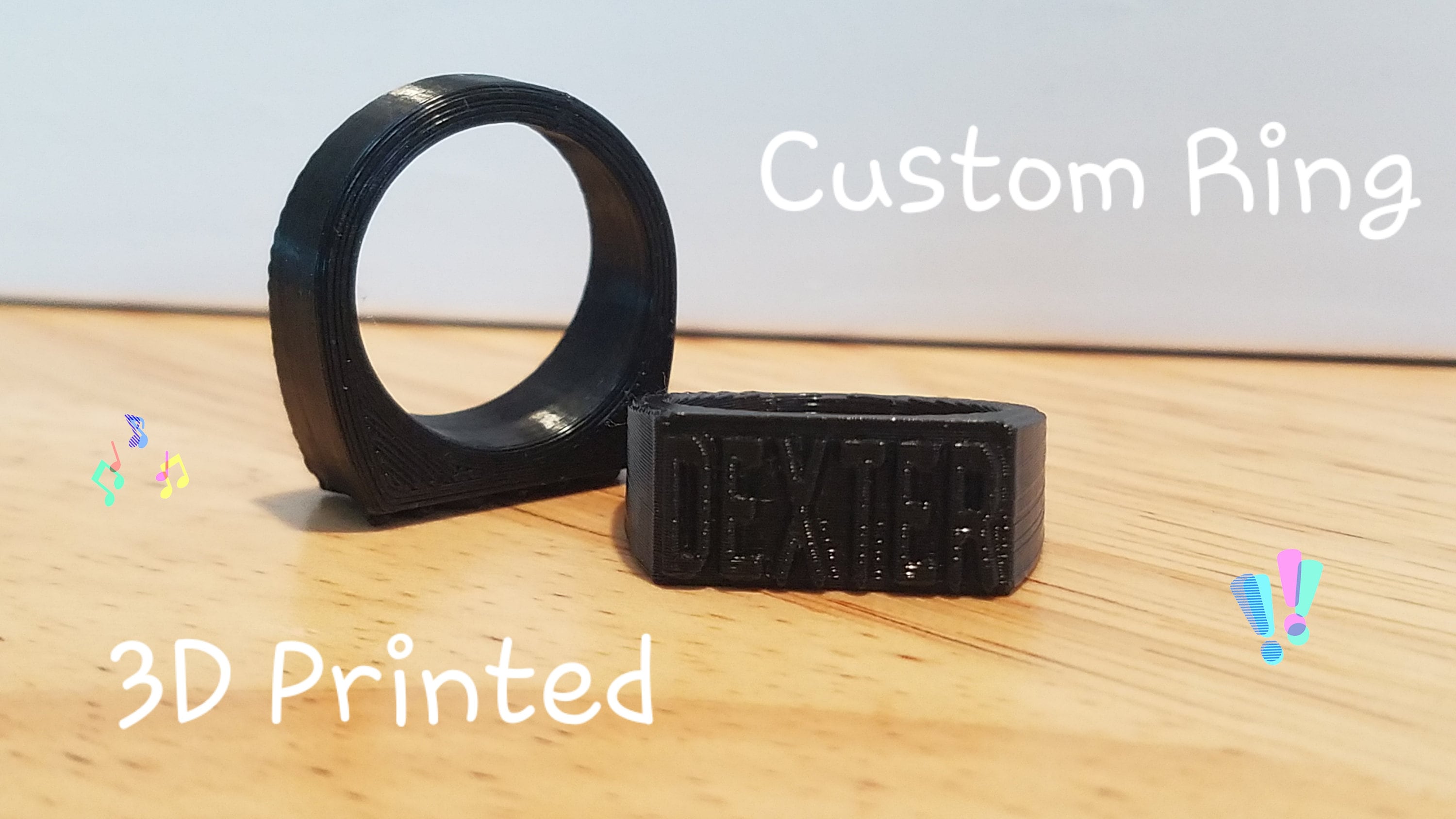 Custom 3D Printed Ring (x5) - Etsy